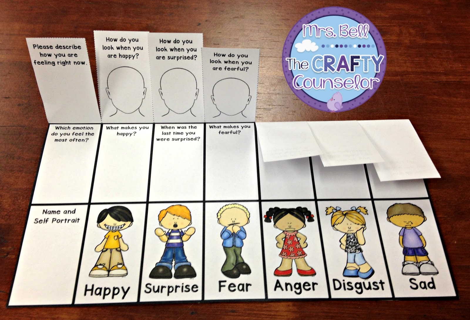 Discussing Emotions, The Foldable!!! - Mrs. Bell The Crafty Counselor