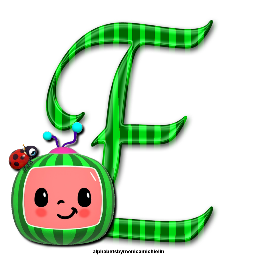 M. Michielin Alphabets: COCOMELON WATERMELON TEXTURE ALPHABET LETTERS ...