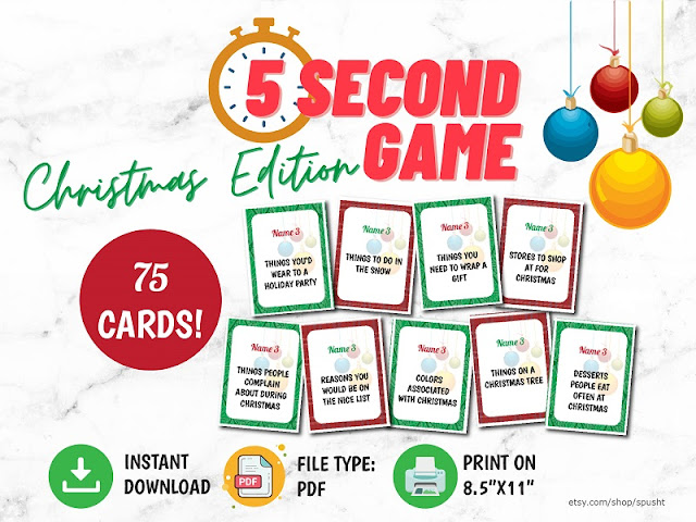 keshalish: Five Second Game: Christmas Edition, Christmas Party Games
