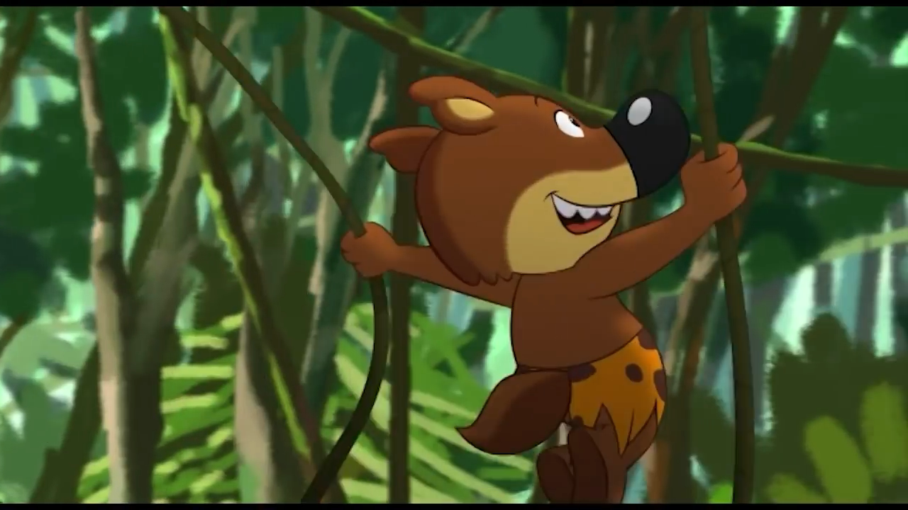 Shirtless Drawn Cartoon Boys: Shirtless Mini Wolf in the Jungle