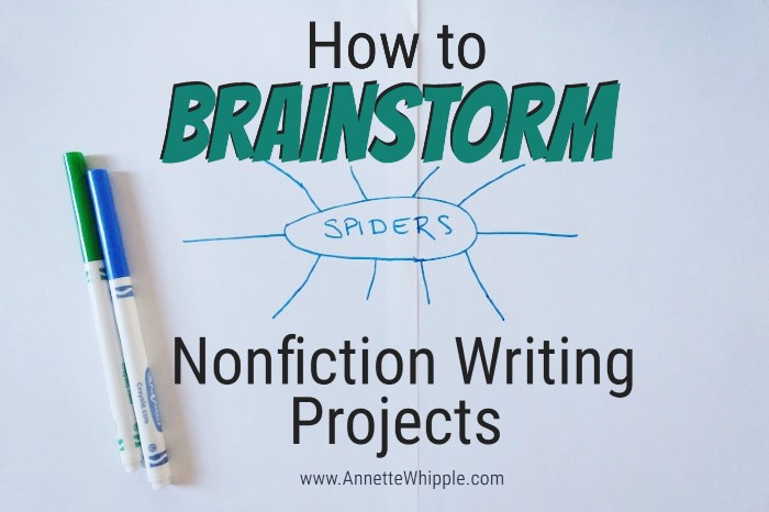How to Brainstorm a Nonfiction Writing Project - Annette Whipple ...