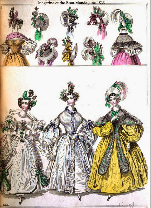 Two Nerdy History Girls: 1835 Headwear for Evening