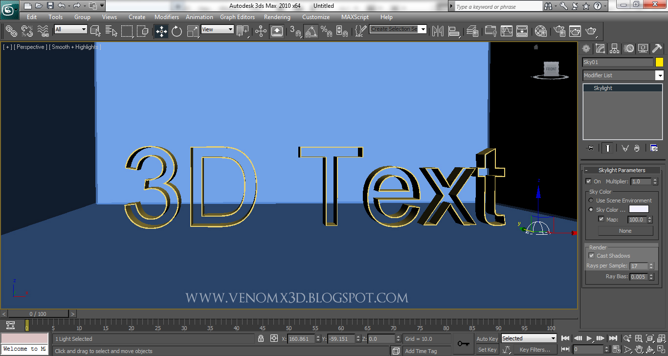 V3N0M's - 2D and 3D art: 3D Text Simple Rendering