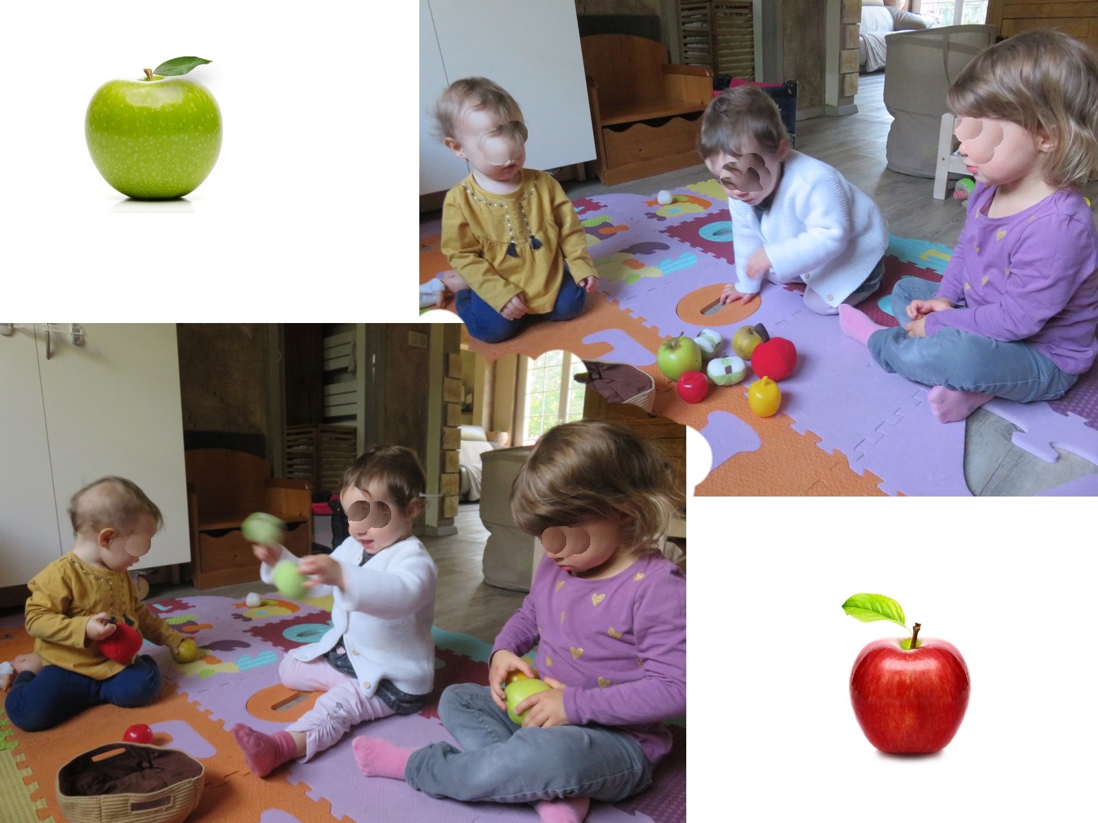Nathalie Assistante Maternelle: sensoriel:panier découverte sur les pommes