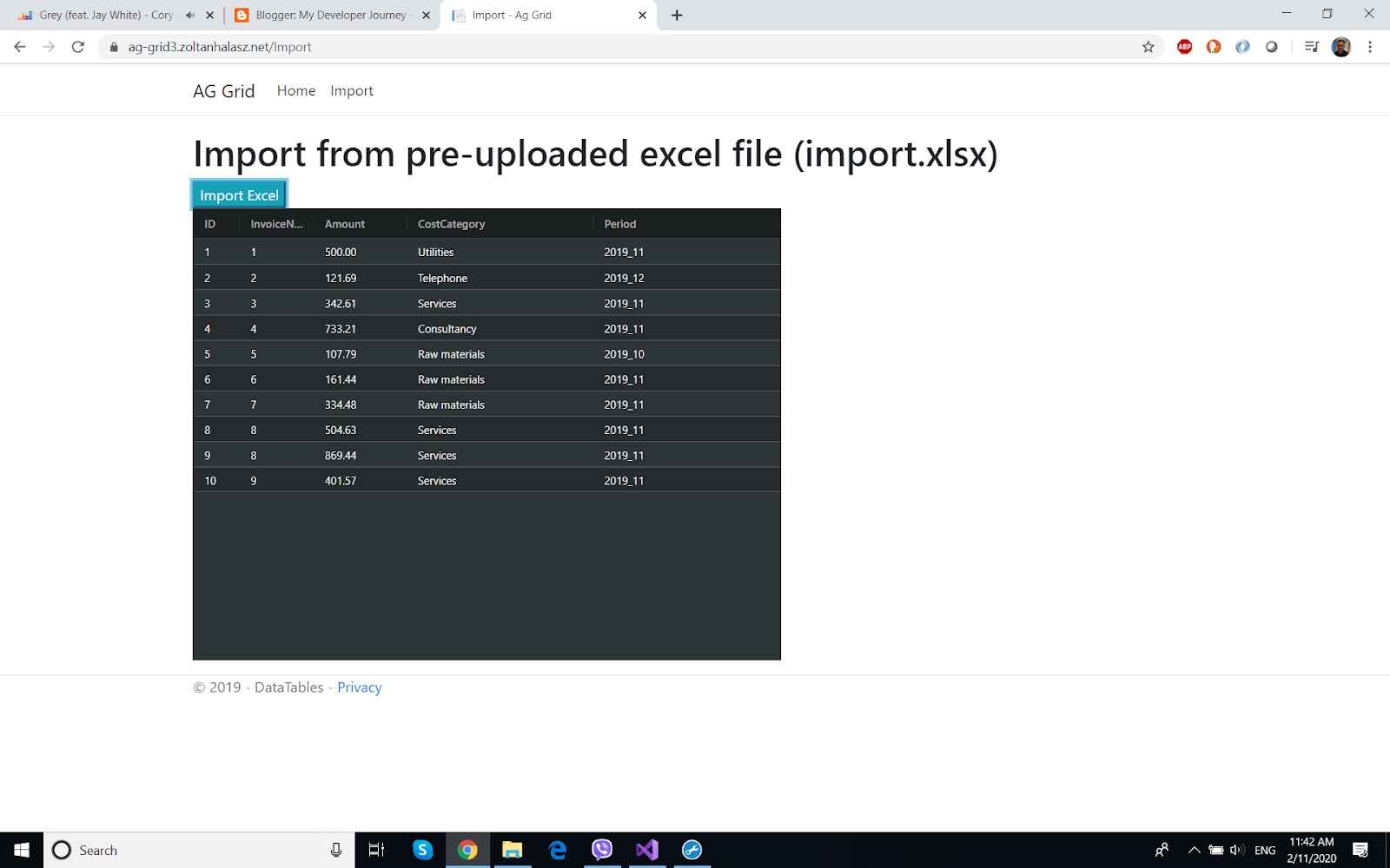 My Developer Journey Ag Grid Tutorial With Asp Core Razor Pages
