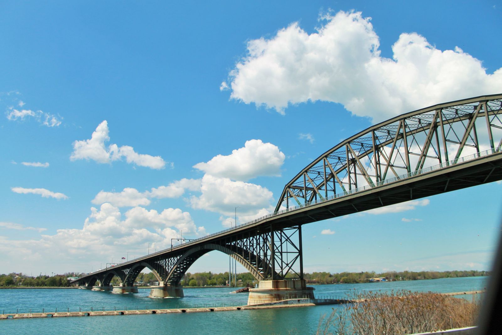 Industrial History: 1927 Peace Bridge over Niagara River and Black Rock ...