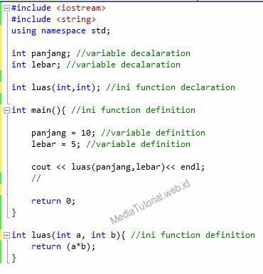 C++ No.9: Apa itu Function Declaration? Apa itu Function Definition ...