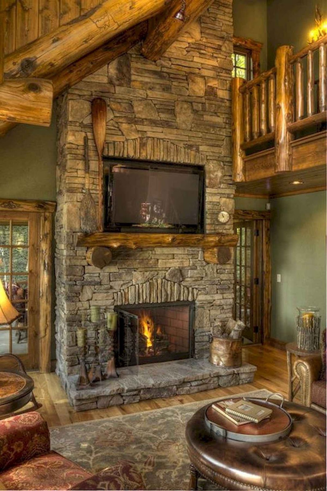 50 Exotic Traditional Fireplace Cabin To Create A Romantic Atmosphere ...