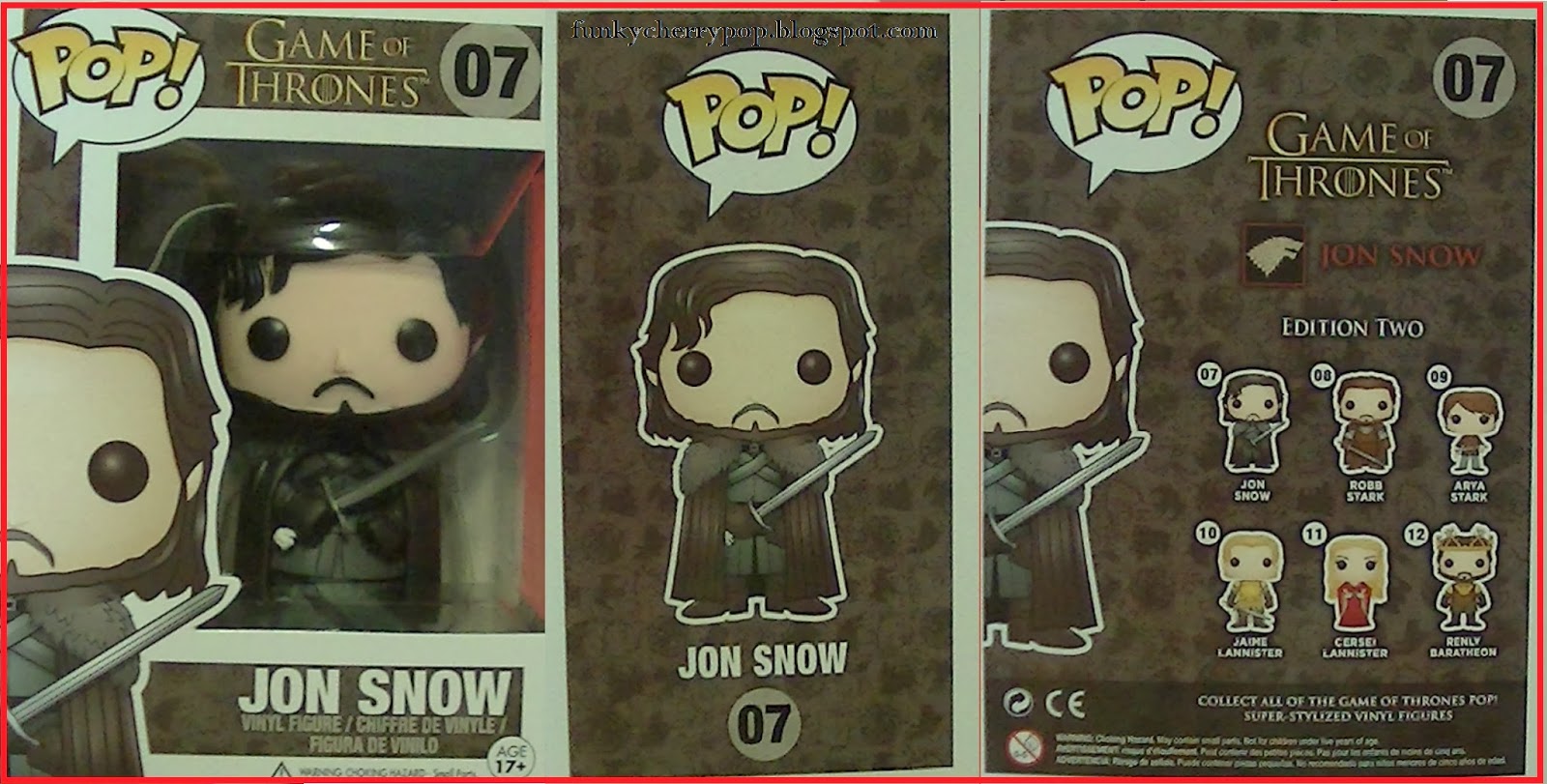 Funky Pop! Funko figures.: 07 Game of Thrones Jon Snow