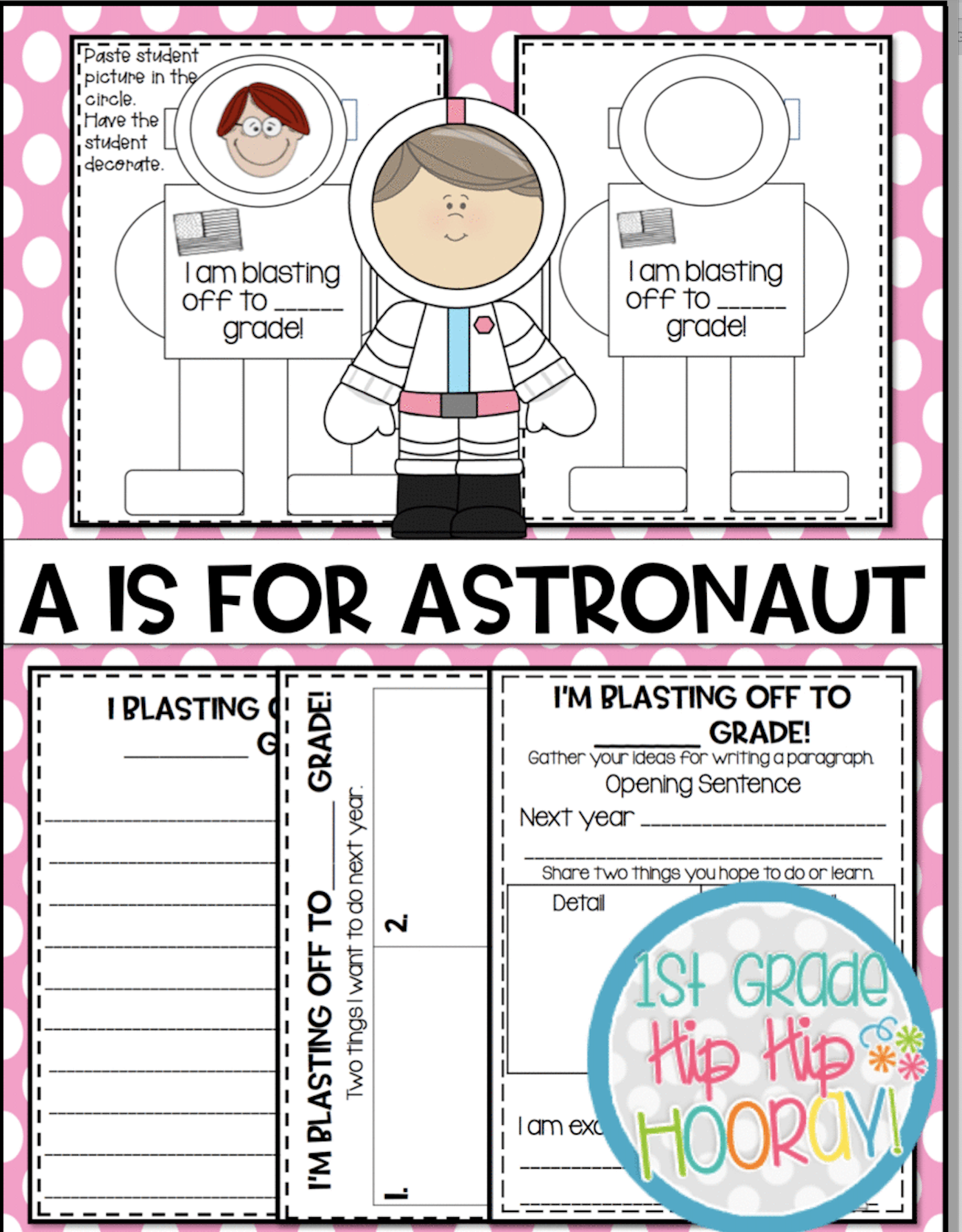 1st Grade Hip Hip Hooray!: ABC Countdown to Summer ... Aa Astronaut!