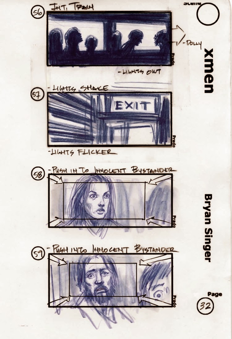 X-MEN Train Scene Was Very Different in Storyboards by Raymond Prado ...