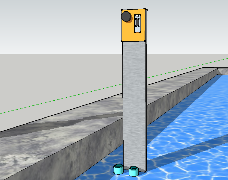 MODEL 3D SKETCHUP MODELLING SENSOR KEKERUHAN AIR PADA KOLAM IKAN - jasa ...