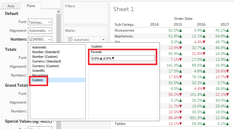 Tableau Expert Info: Scenario 27: Adding Arrows and B(Billions), M ...