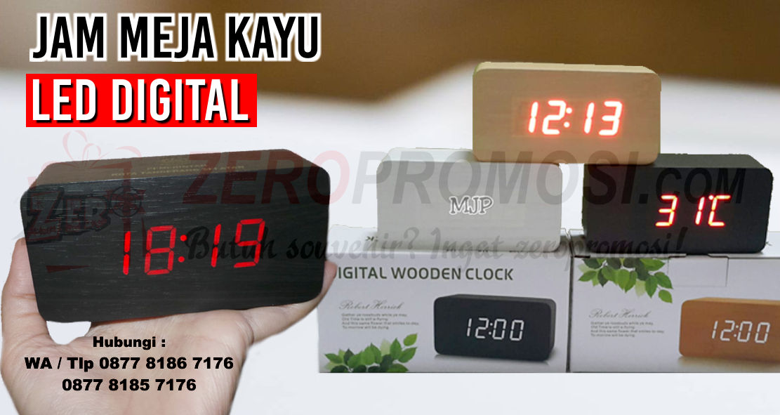Souvenir Jam Meja Kayu LED Digital - Jam Meja Promosi Wood Clock ... Souvenir Jam Meja Kayu LED Digital - Jam Meja Promosi Wood Clock ...