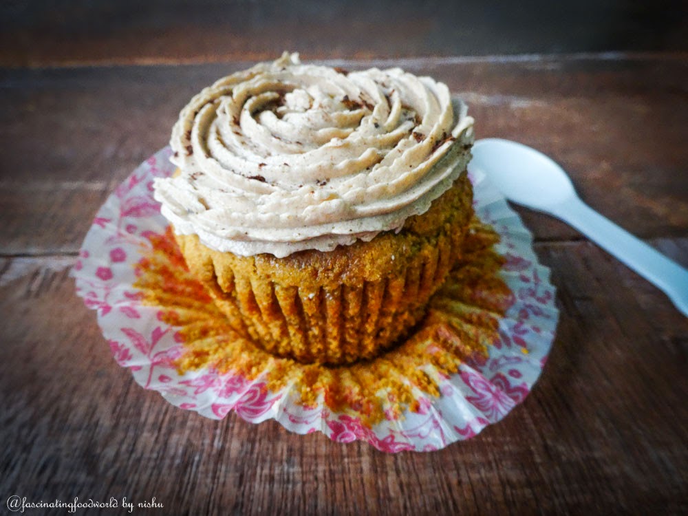 Coffee Cupcakes with coffee buttercream frosting