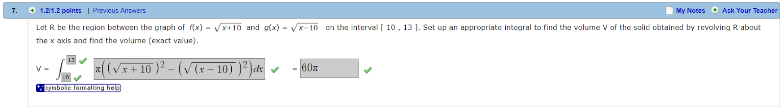 Webassign HW 03 6.4 - Answers/Explanations