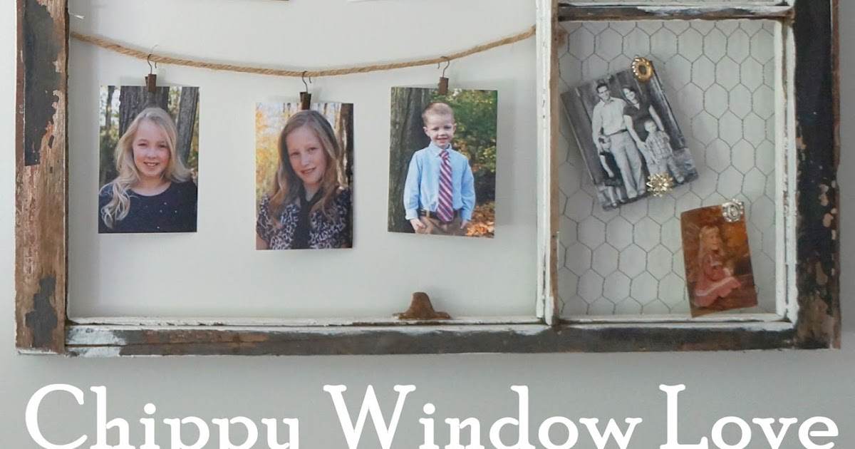 Kammy's Korner: Chippy Window With Chicken Wire and Jute