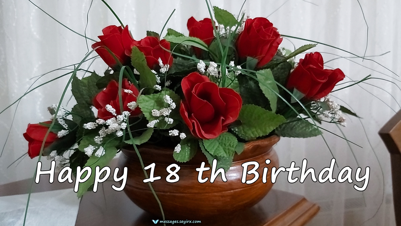 Happy 18th Birthday flowers images