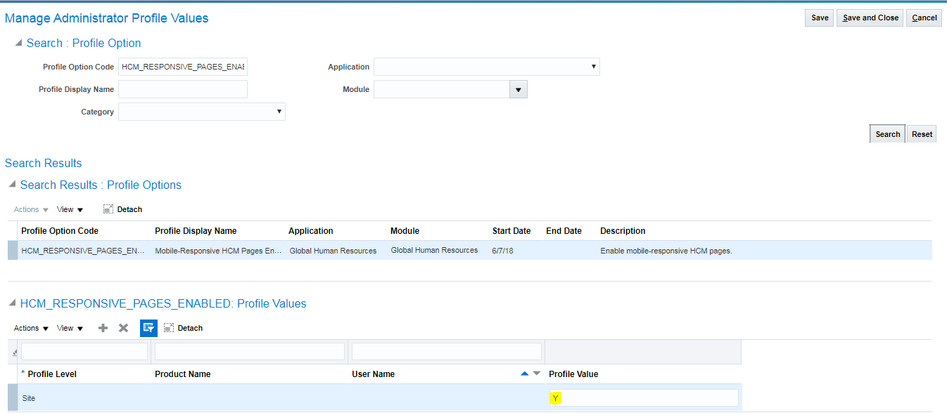 Enable HCM Responsive Pages