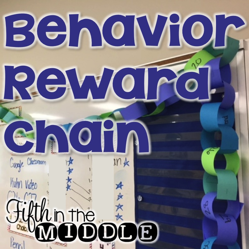 End-of-the-Year Behavior Reward Chain | Fifth in the Middle