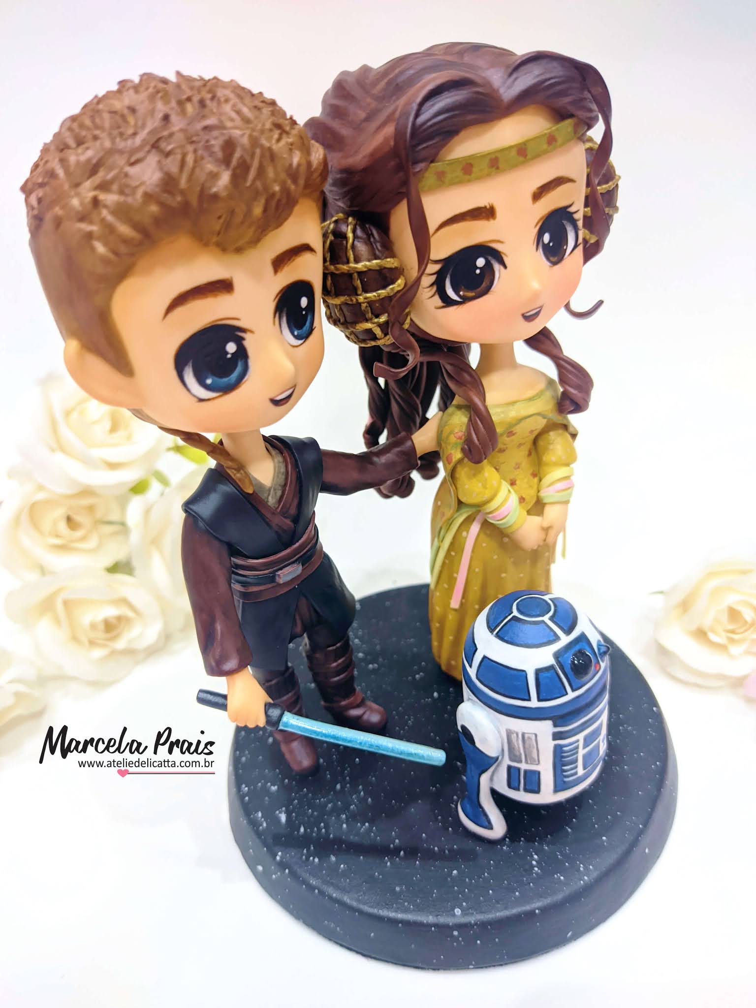 Casal chibi star wars - Anakin e Padmé