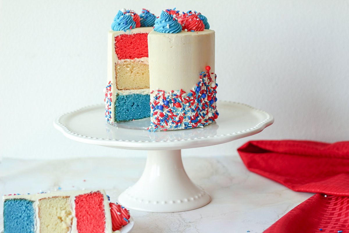 Red White Blue Fourth Of July Cake This Celebrated Life