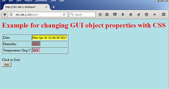ESP8266 Projects: ESPBasic - Web Interface - CSS elements example
