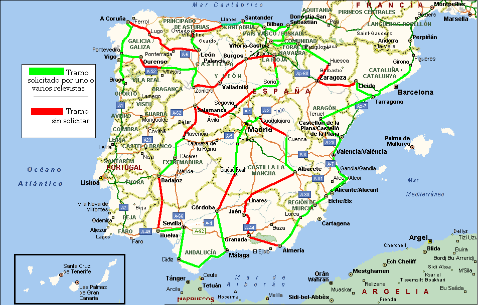 Mapa De Carreteras De España Actualizado