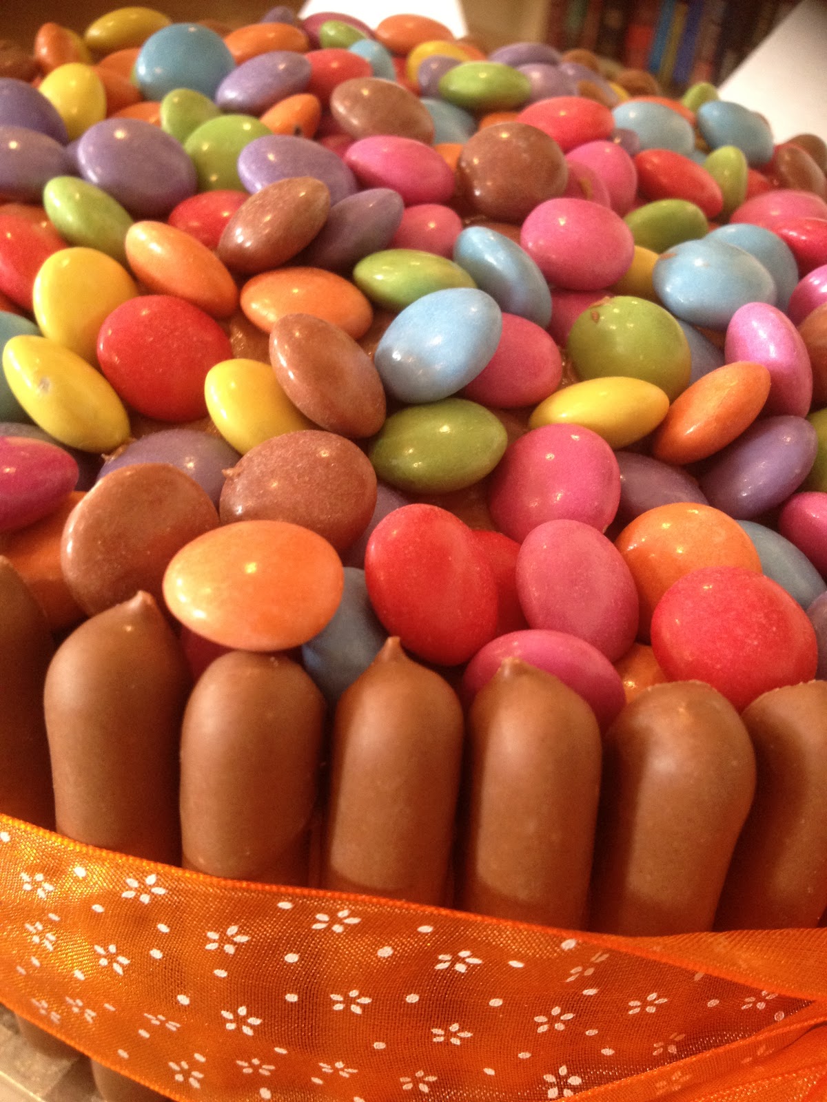 Crumbs and Confetti: Chocolate Smarties cake