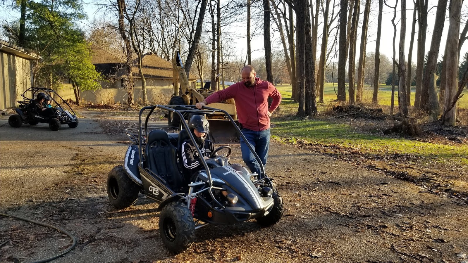 Santa Rides a Go Kart