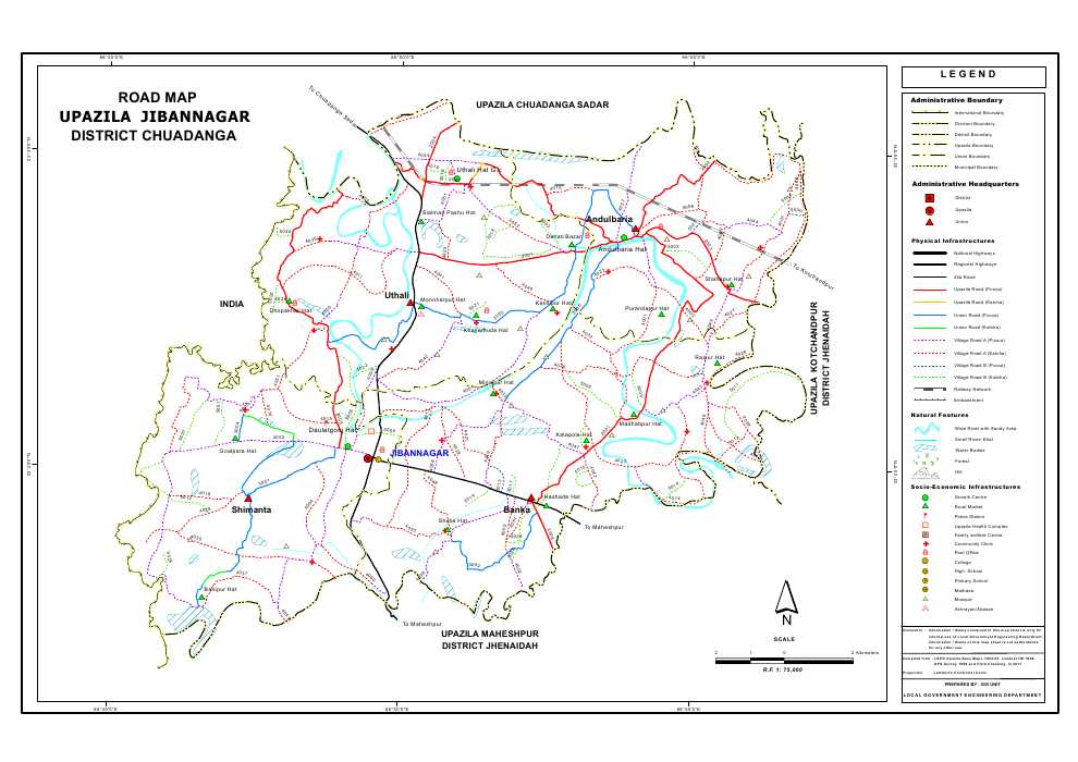 Mouza & Land Use Maps of Jibannagar Upazila, Chuadanga, Bangladesh ...
