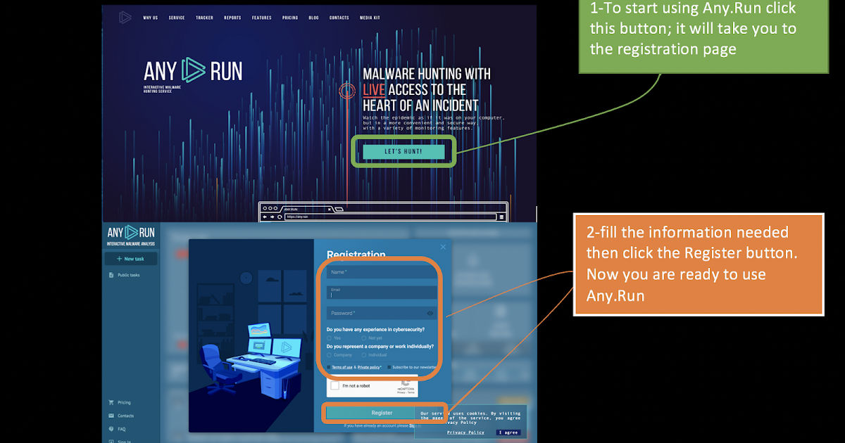 Any.Run sandbox features