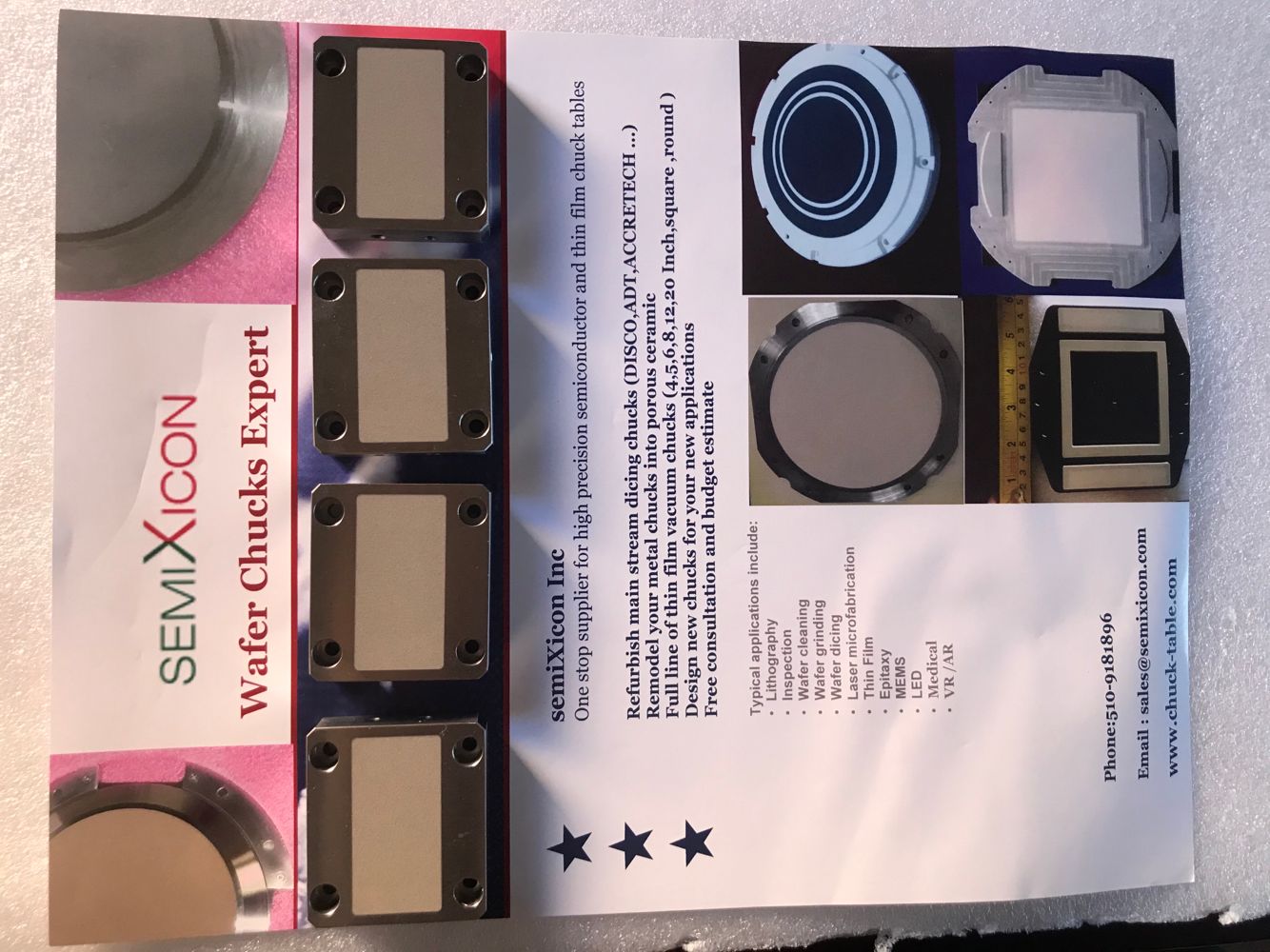 semiXicon: SEMICONDUCTOR WAFER CHUCK TABLE EXPERT