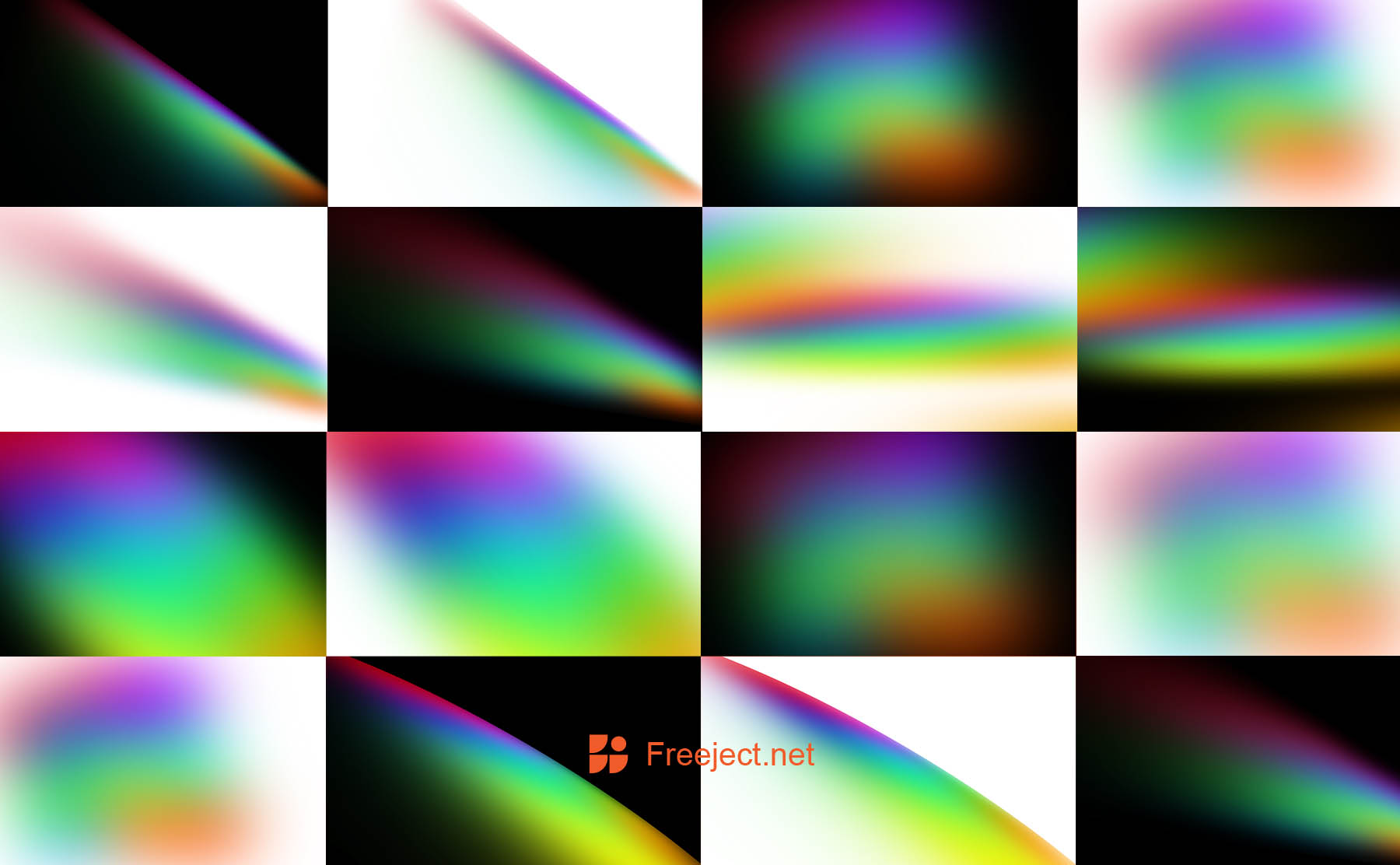 Free Download 14 Rainbow Gradient Background
