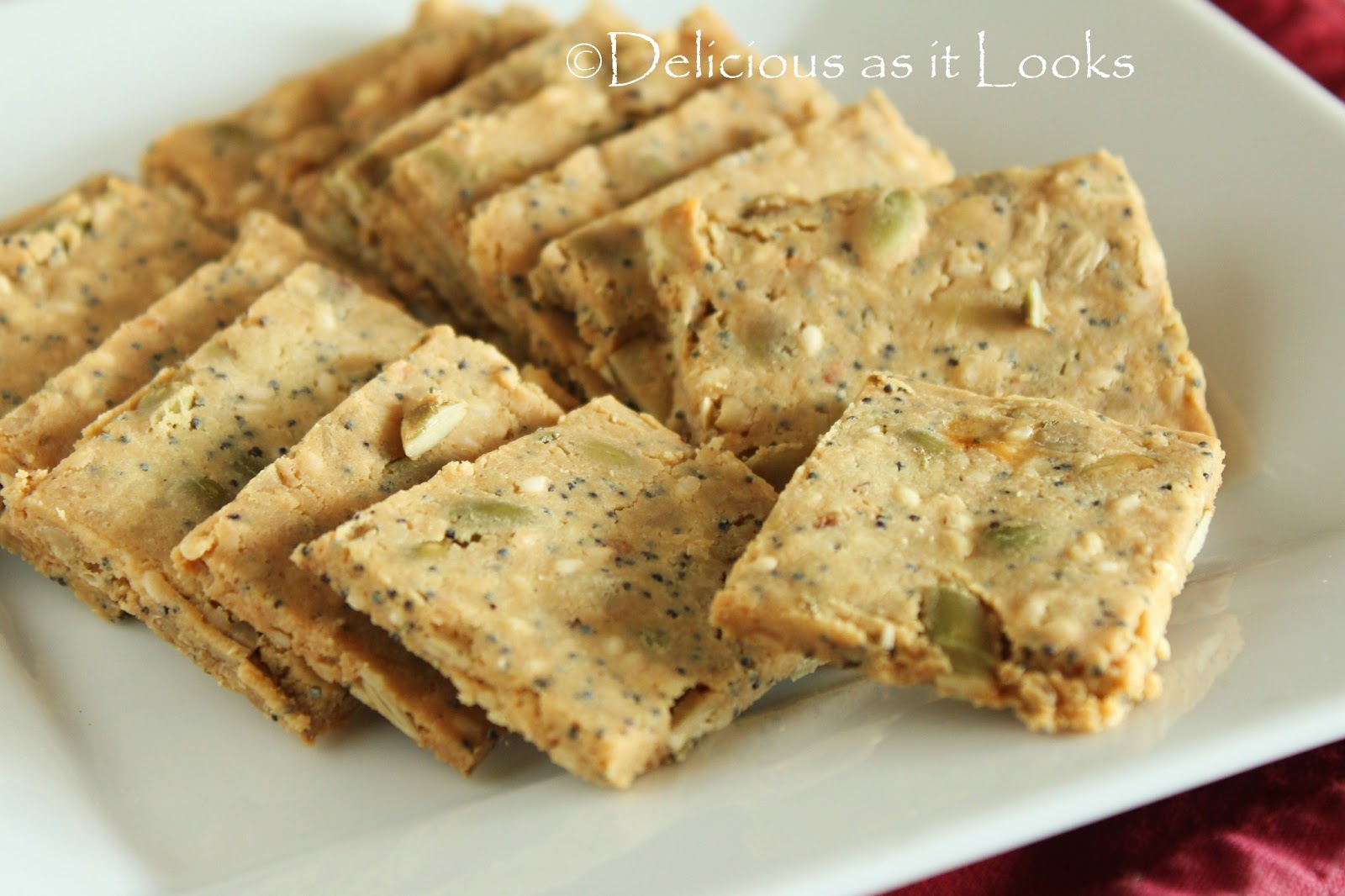Rosemary-Almond Multi-Seed Crackers - Delicious as it Looks