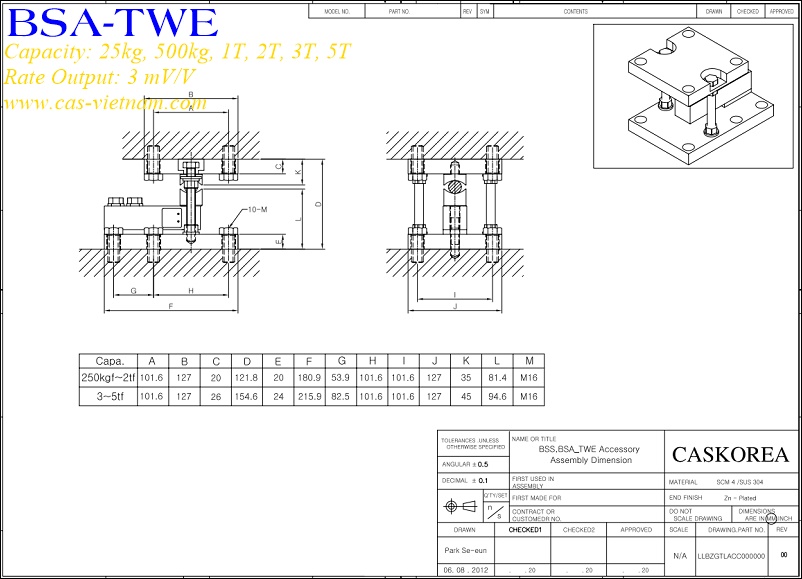 MÔ-ĐUN CÂN CAS BSA-TWE cho cân bồn - Cân điện tử CAS Việt Nam | Website ...