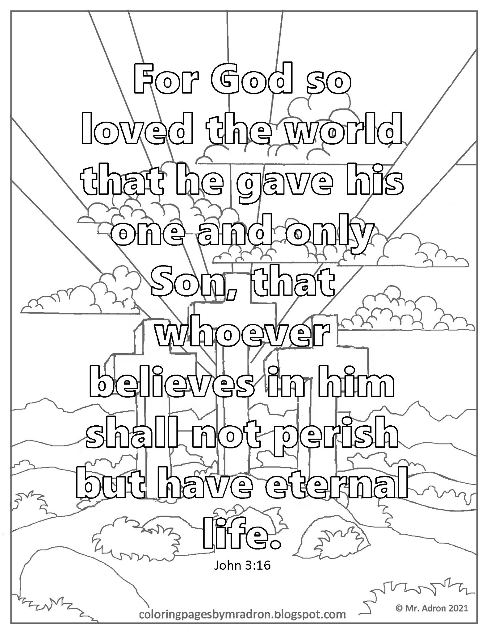 John 316 Colouring Pages Page 3 Sketch Coloring Page