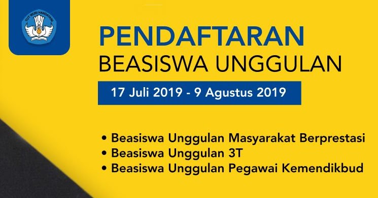 Pendaftaran Beasiswa Unggulan 3T, Kuliah S1, S2 dan S3 Tahun 2019 - Mediasiana.com - Media ...