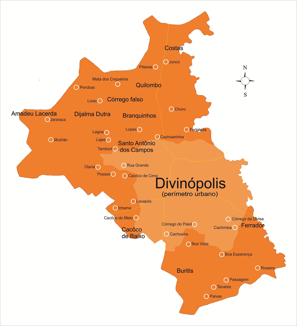 Escalada Divinópolis: Mapa do Município de Divinópolis