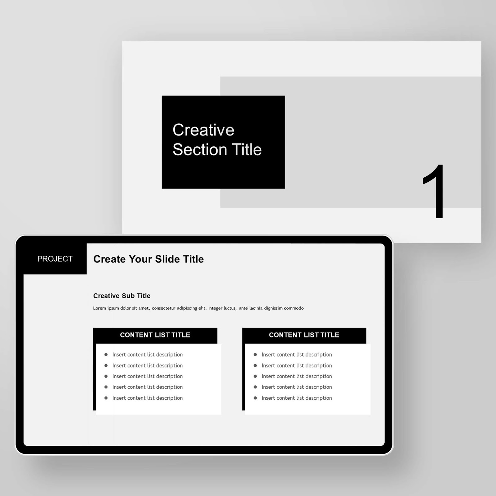 Simple Mono Basic PowerPoint Templates - PowerPoint Free