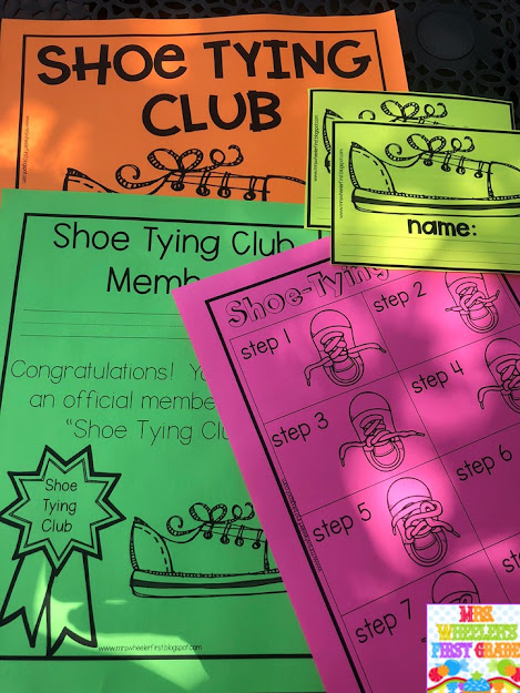 Mrs. Wheeler's First Grade Tidbits: Shoe-Tying Club