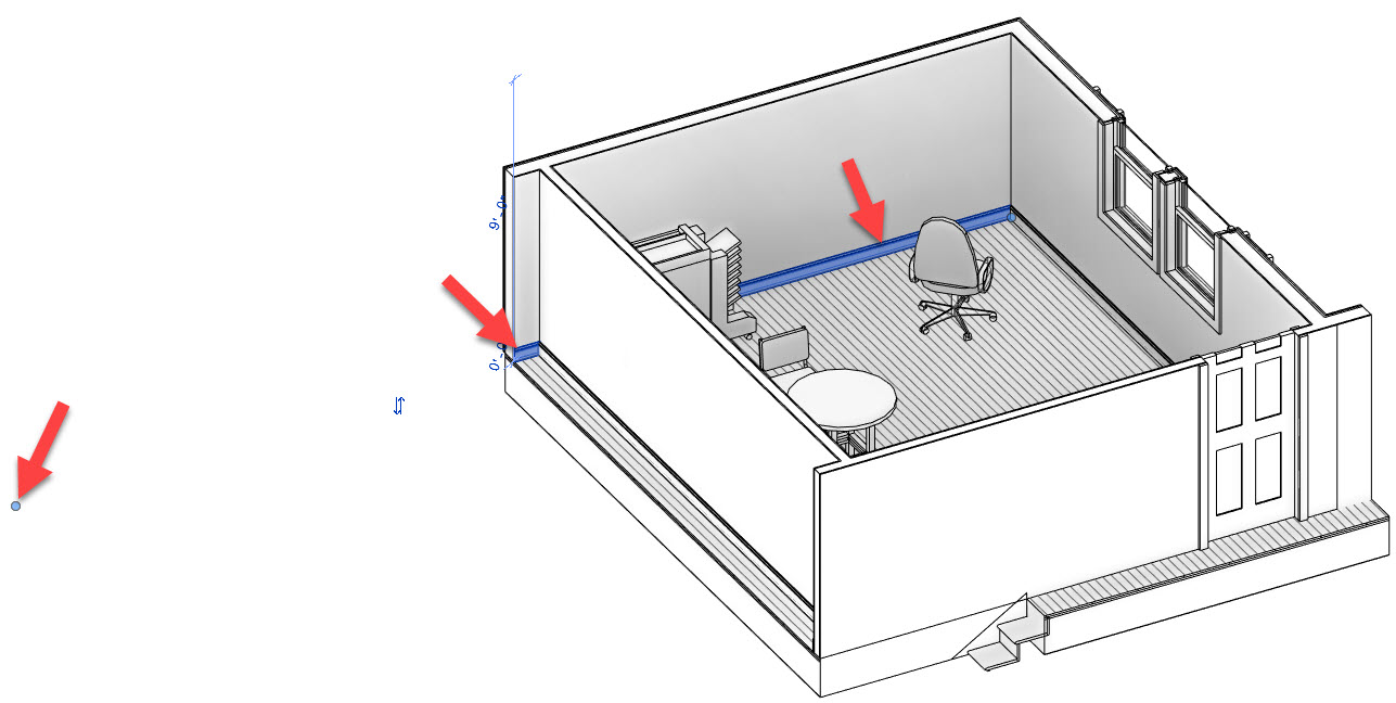BIM Chapters: Creating Wall Baseboard in Revit - Option 2