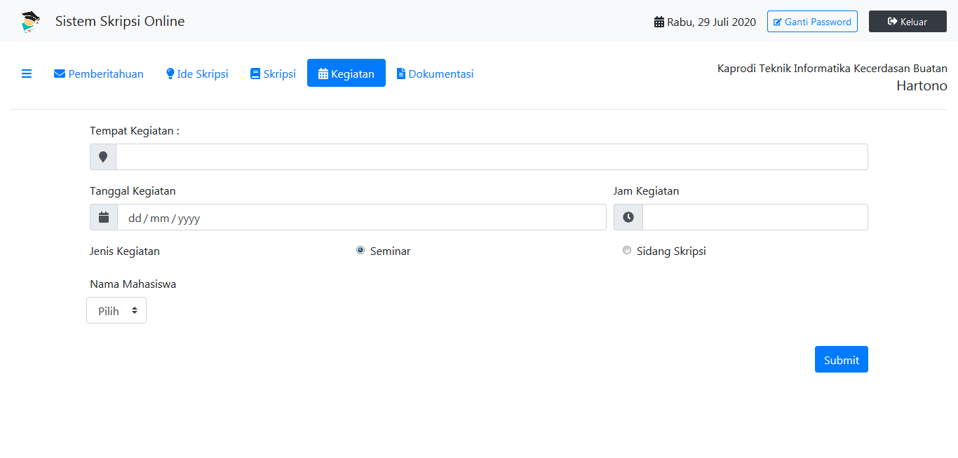 Source Code PHP Sistem Informasi Bimbingan Skripsi Berbasis WEB dengan CI Source Code PHP Sistem Informasi Bimbingan Skripsi Berbasis WEB dengan CI