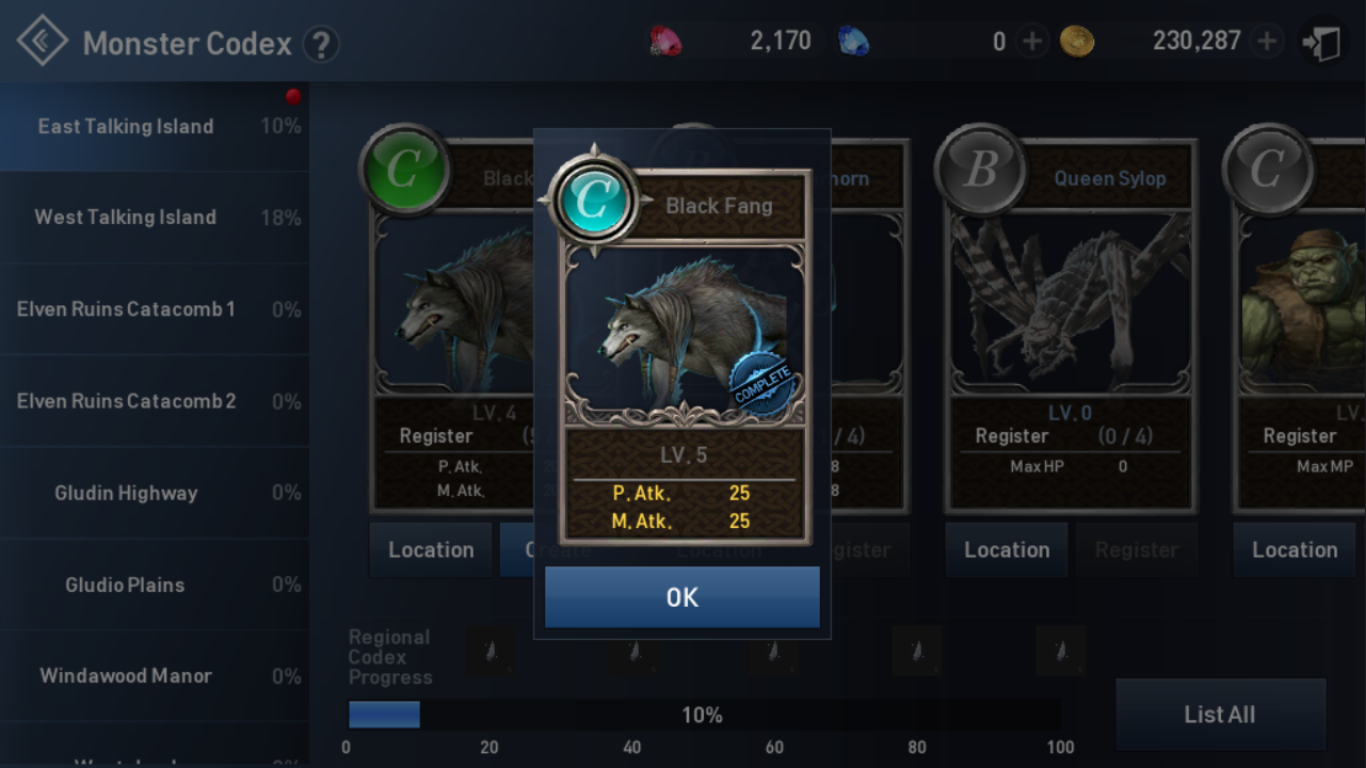 Monster Codex Guide Complete Lineage 2 Revolation