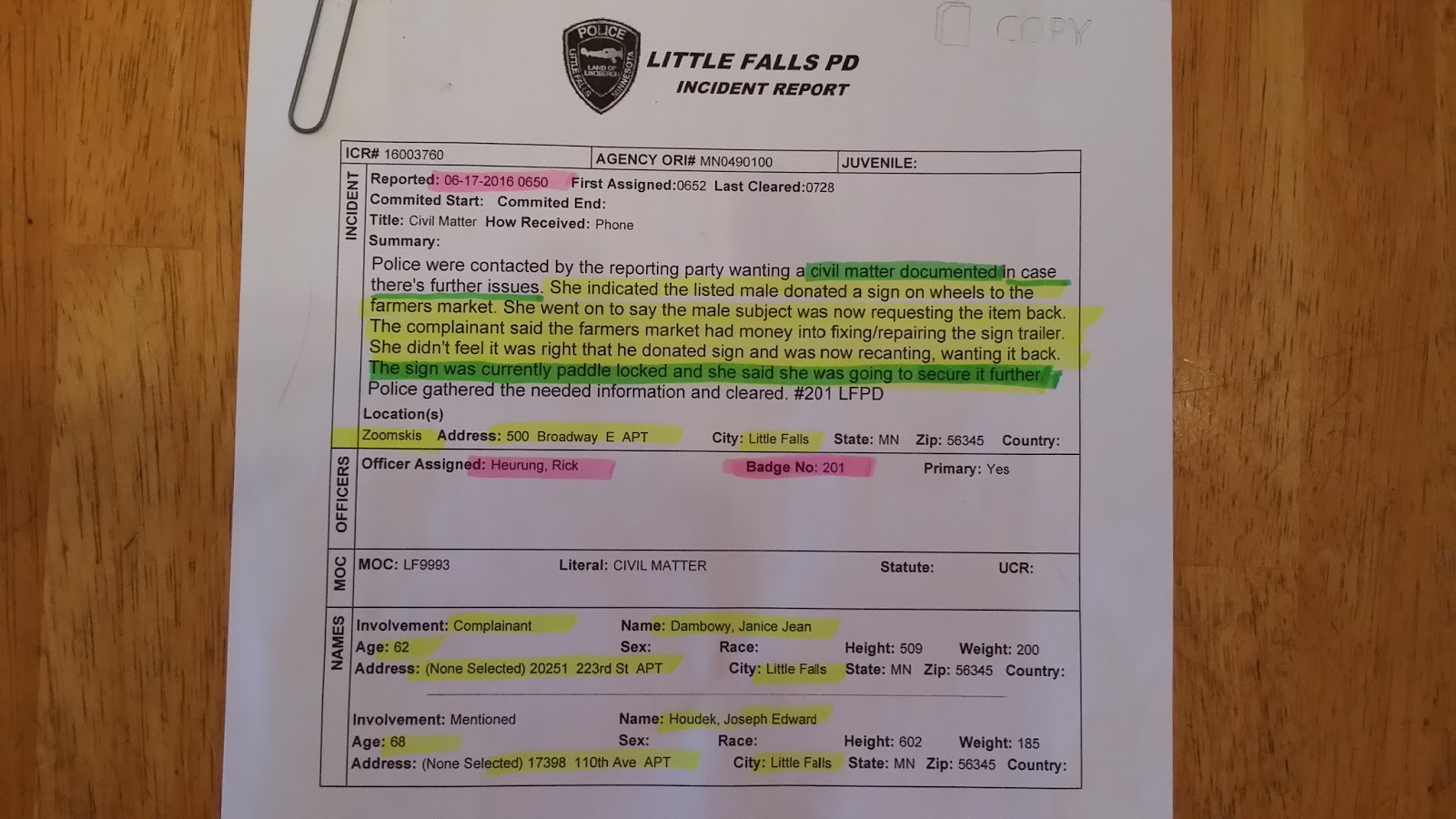 Robin Hensel: Janice Jean Dambowy FARMERS MARKET