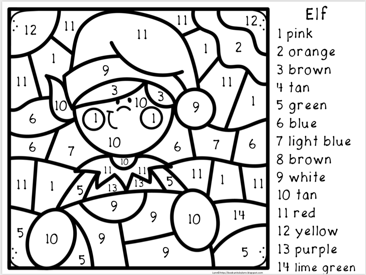 CHRISTMAS COLOR CODE USING ALPHABET ~ Book Units by Lynn