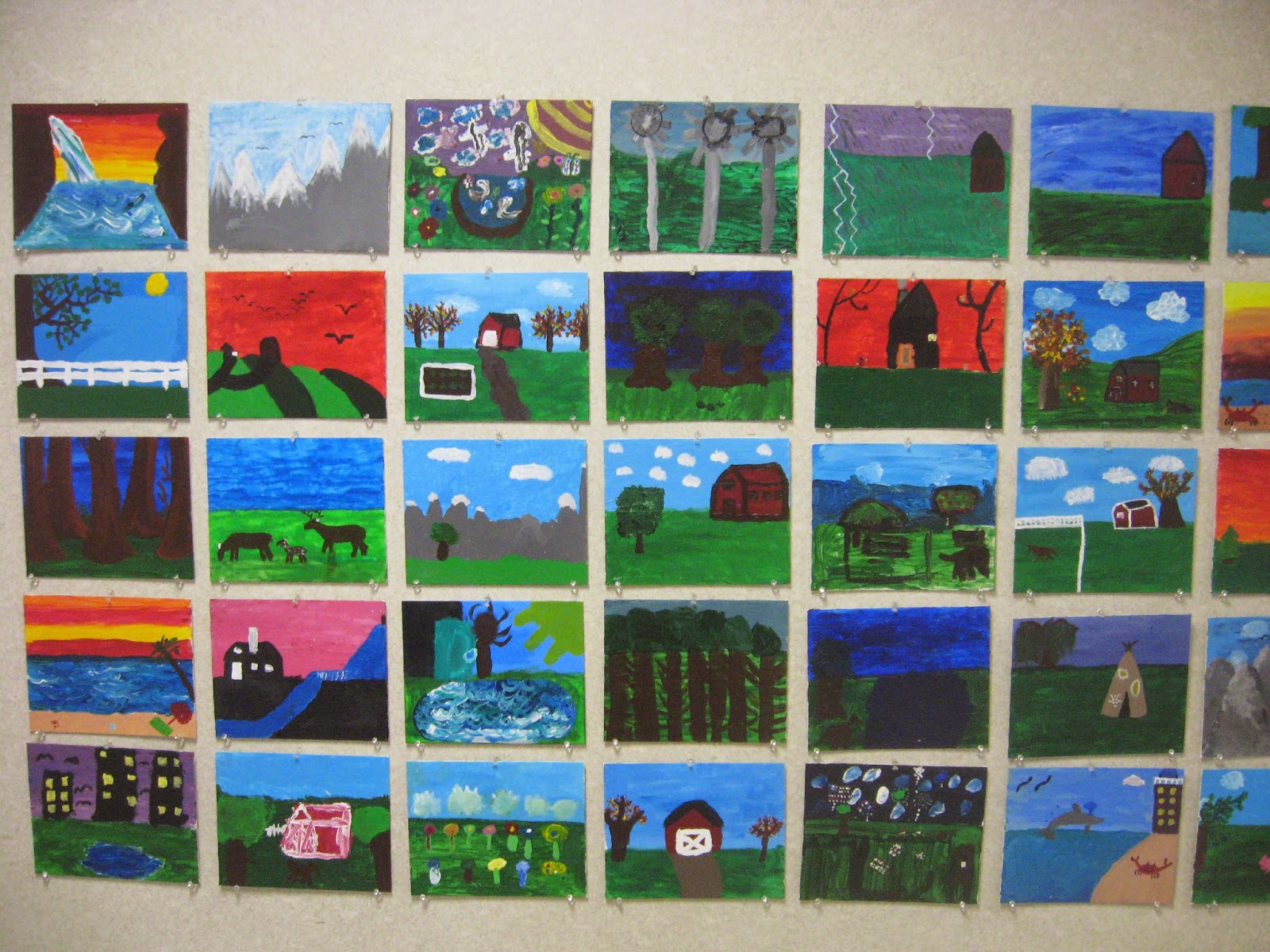 Miss Young's Art Room: 6th Grade Landscape Paintings