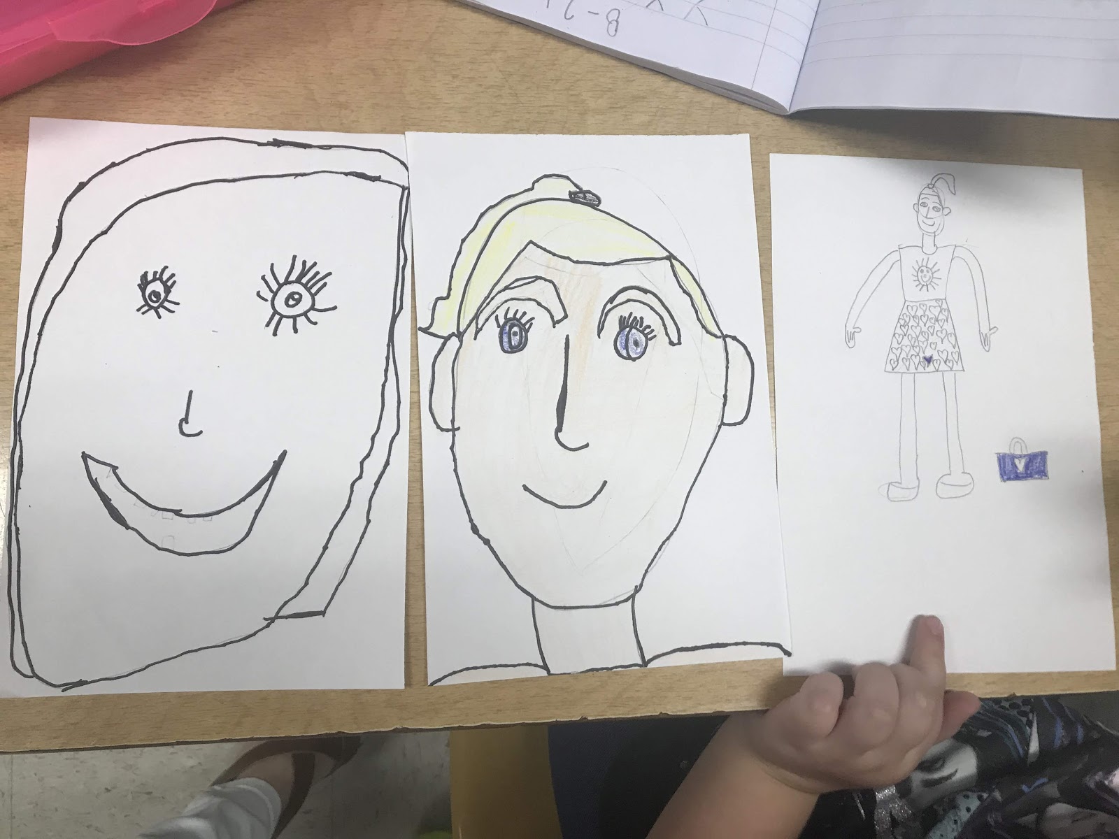 Elements of the Art Room: 1st and 2nd self portraits