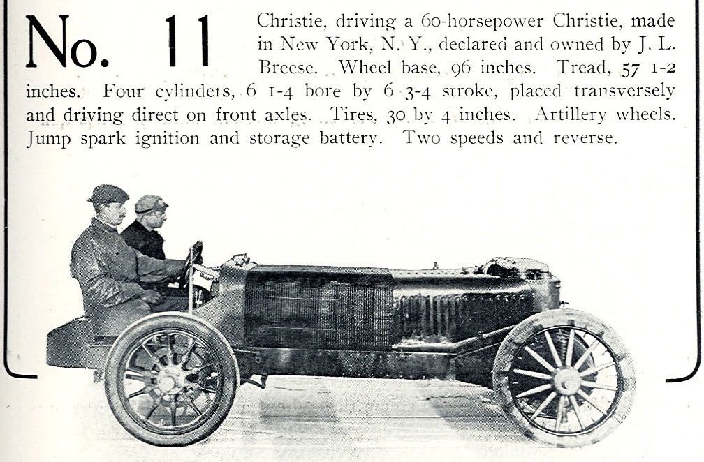 Just A Car Guy: The first front wheel drive car, the 1905 Christie 4 ...