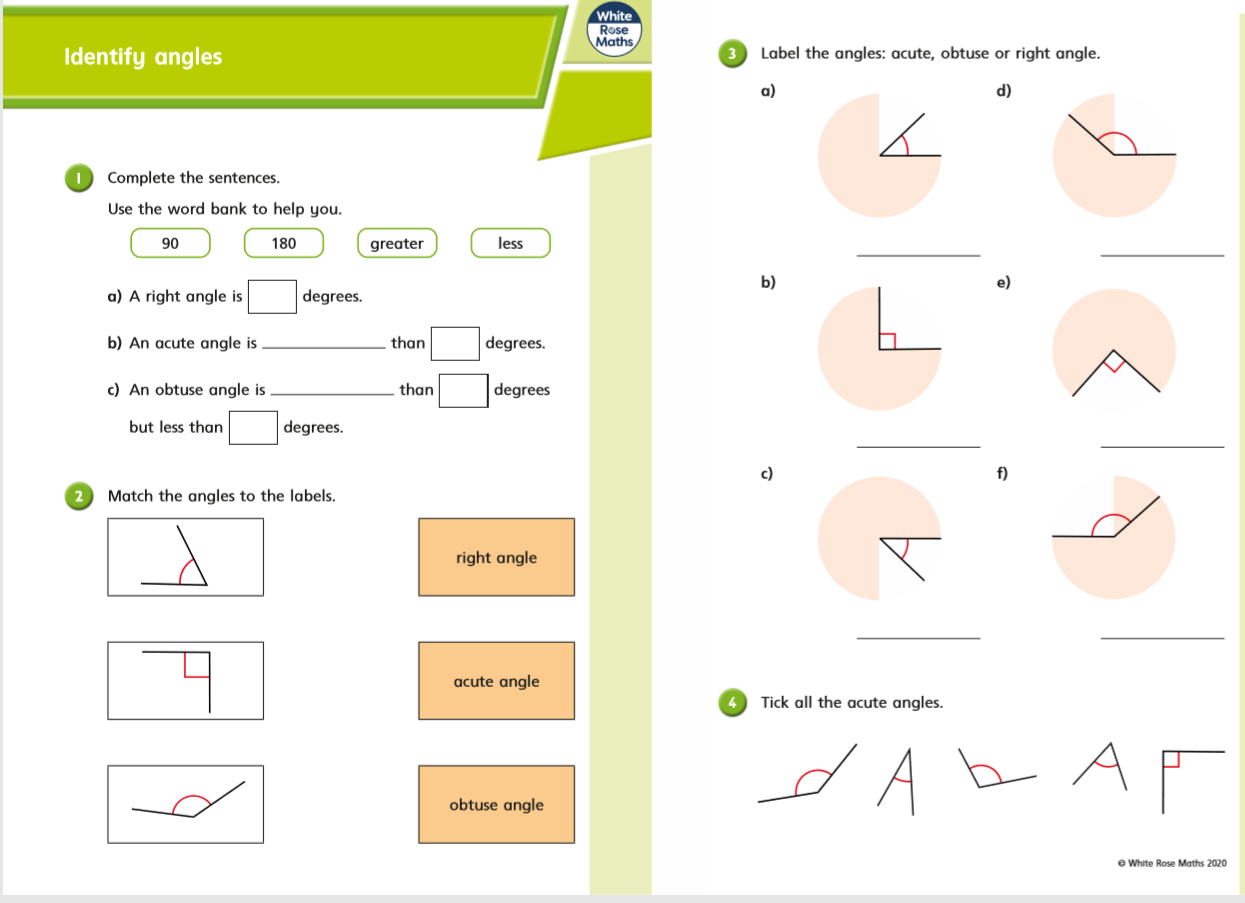 Year 4: Maths Challenge - Monday 6th July (angles)